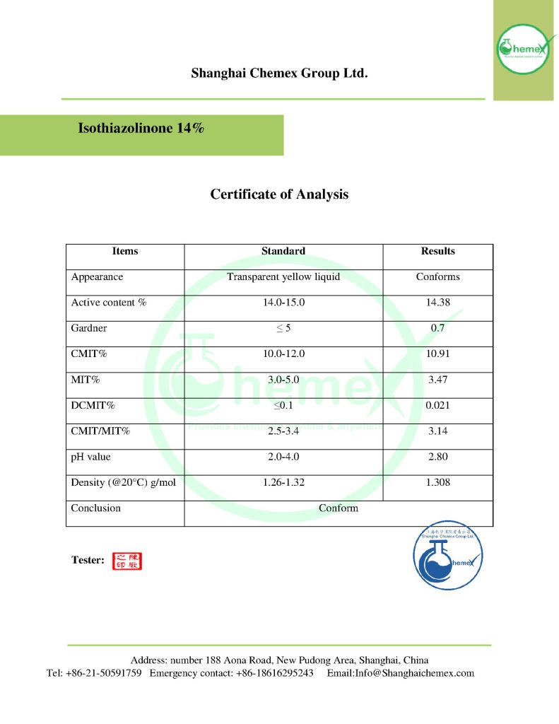 Buy Isothiazolinone; price, uses, and analysis - Shanghai Chemex
